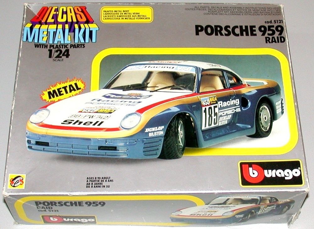 Porsche 959 Raid «Paris-Dakar 1986», BBURAGO METAL KIT 1:24 (Neu und ...