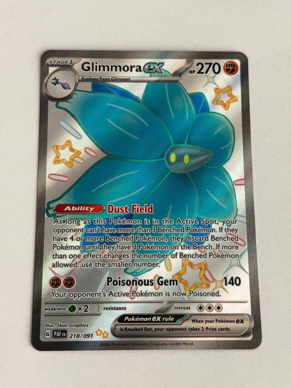 Pokemon Glimmora Ex (218/091) von Paldean Fates (Gebraucht) in Baar für ...