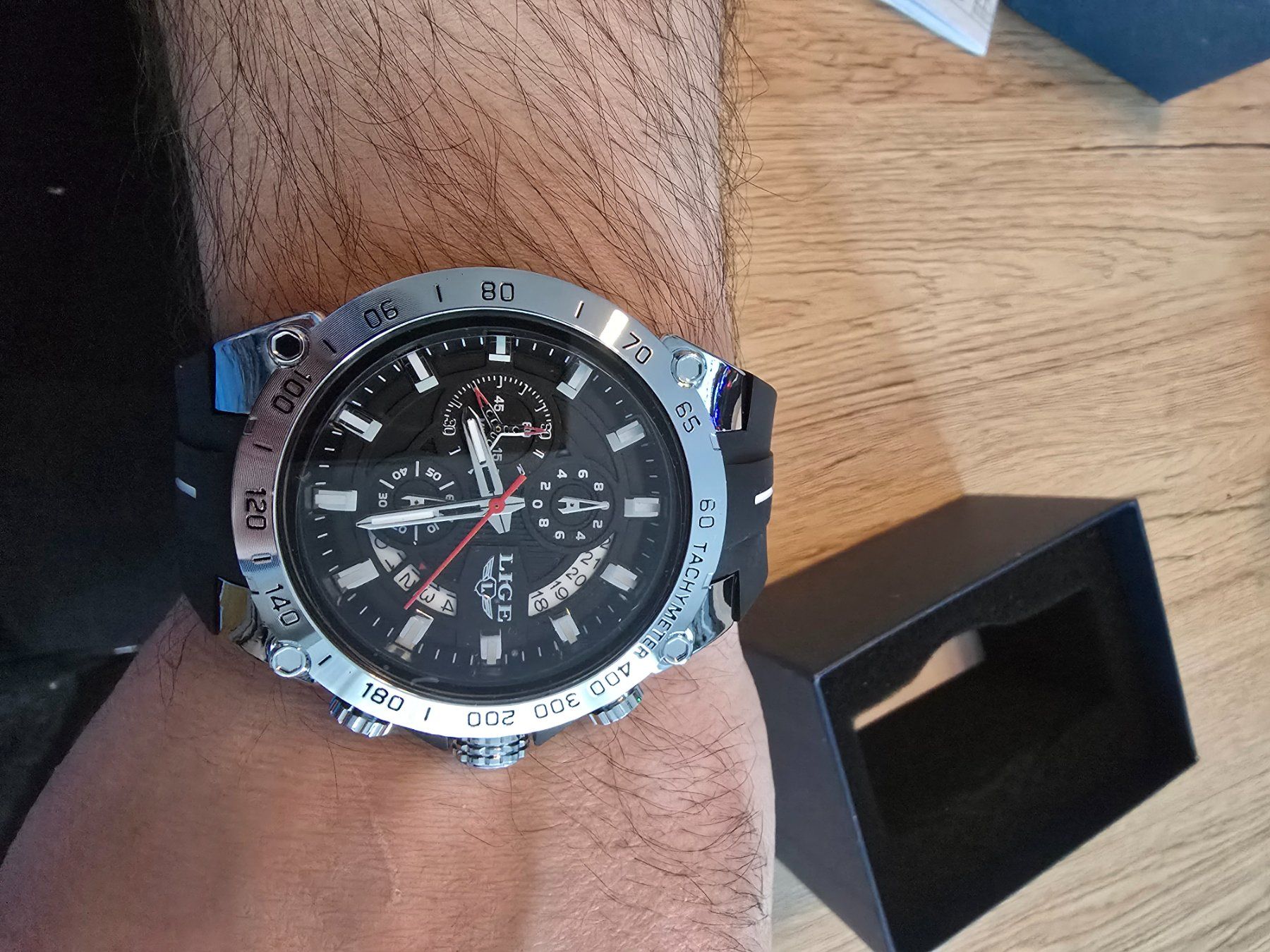 LIGE Herren Chronograph – NEU – Tachymeter – mit Box (Neu und ...