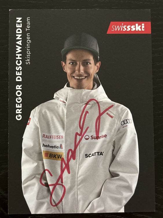 Signierte Autogrammkarte Gregor Deschwanden (Gebraucht) in Uetendorf für CHF 5 – mit Lieferung ...