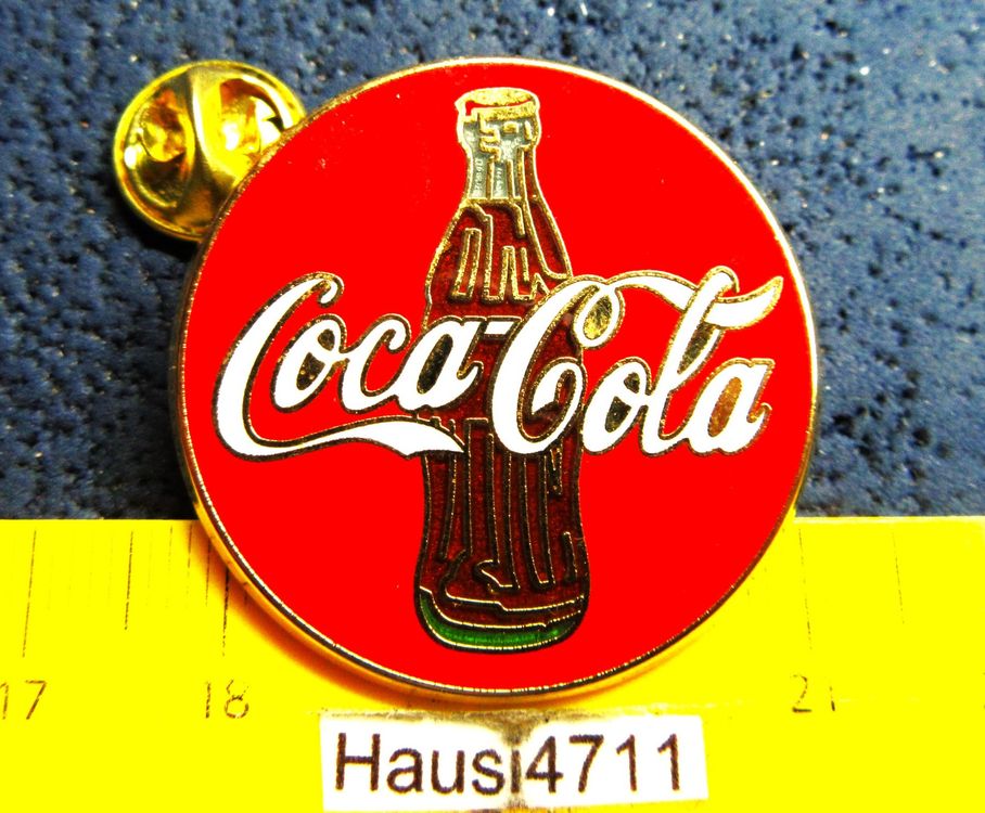 COCA-COLA LOGO EMBLEM PIN ENAMEL GOLDIG 35mm GROSSS LIMIT.ED (Gebraucht ...