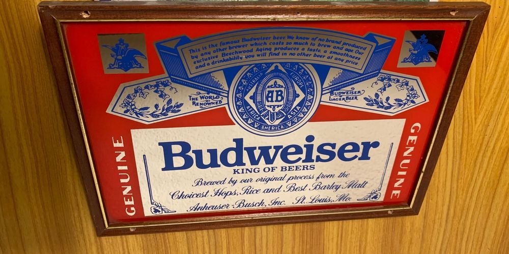 Spiegel Bild Budweiser Vintage Bier Beer Deko 80er 80s (Gebraucht) in Steffisburg für CHF 13 ...