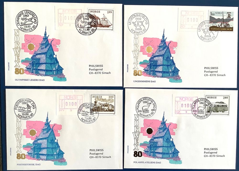 1980 - Norwegen - ATM - Div.FDC - NORWEX 80´ (Neu (gemäss Beschreibung ...