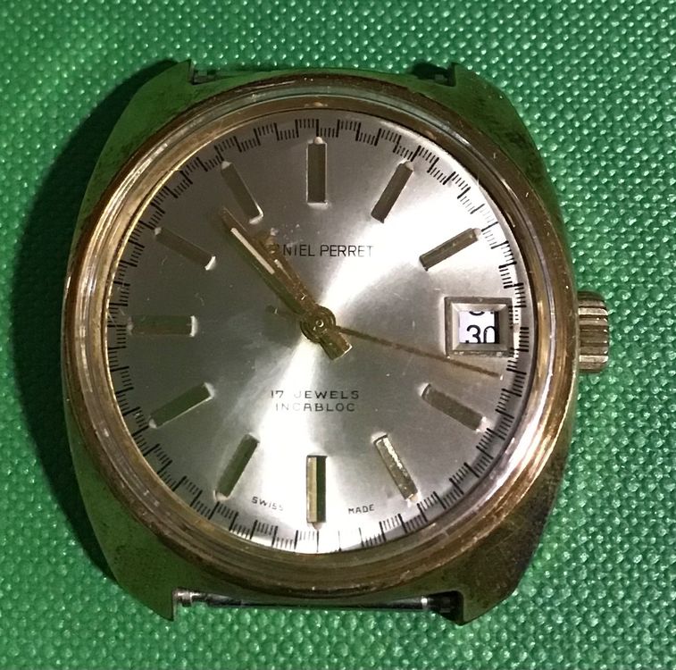 Vintage Daniel Perret Handaufzug Armbanduhr (Gebraucht) in Root für CHF ...