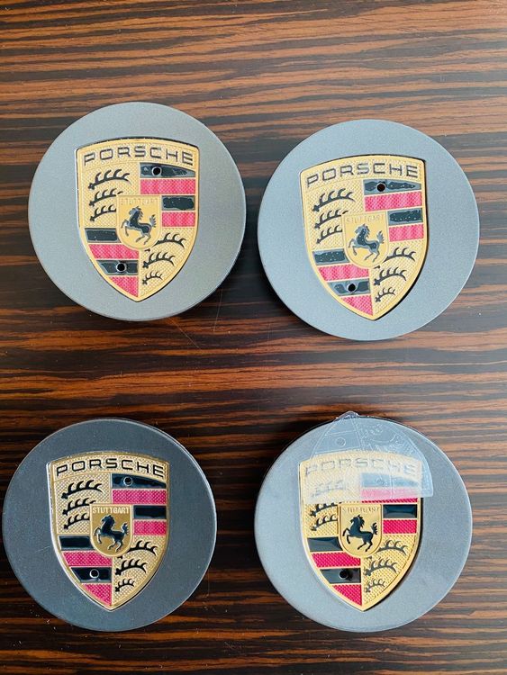 Porsche Nabendeckel, Nabenkappen, Felgendeckel 76 mm Grau | Kaufen auf ...