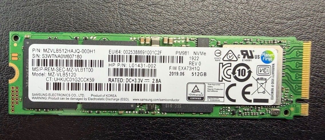 512 GB SSD Samsung Plus NVMe M.2 (Gebraucht) in Büron für CHF 15 – mit ...