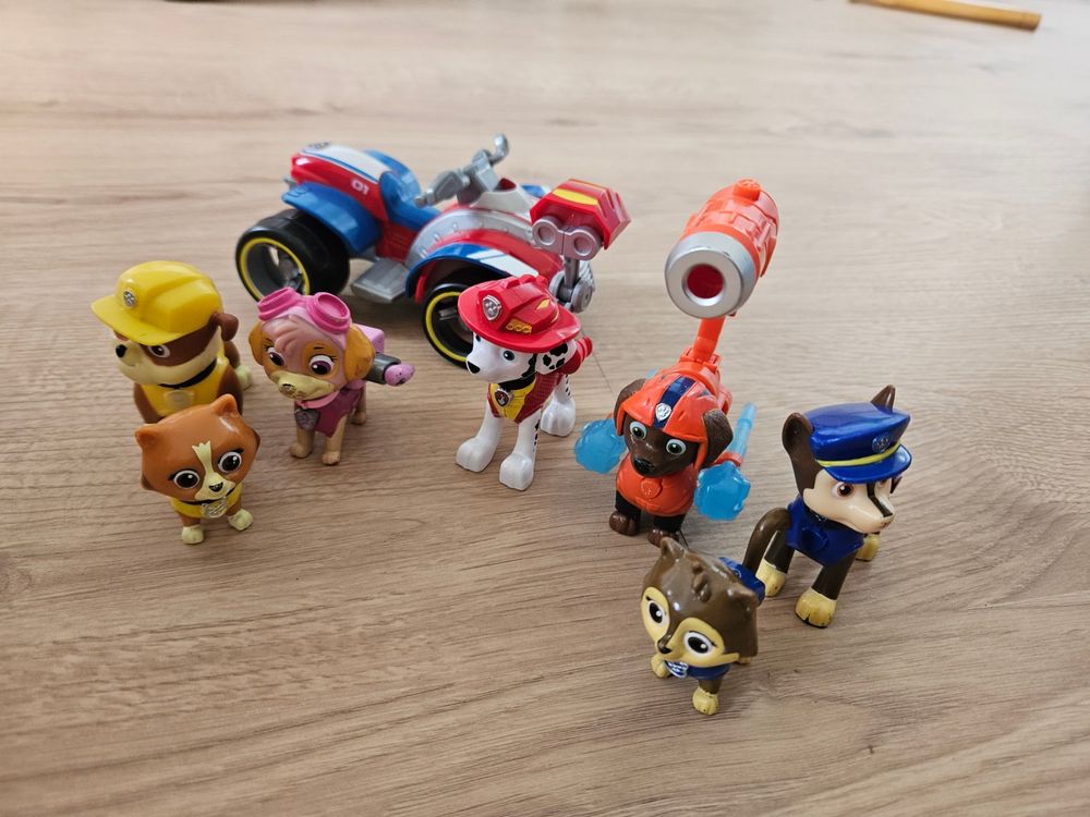 Paw Patrol Figuren (5) und ein Rider Fahrzeug (Gebraucht) in Lengnau ...