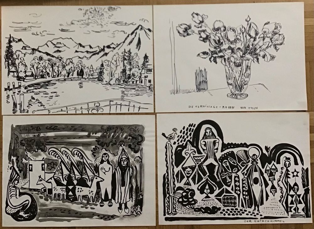 Maria UEBERSAX (1899-1989) 4x Aquarelle (Gebraucht) in Root für CHF 15 – mit Lieferung auf ...