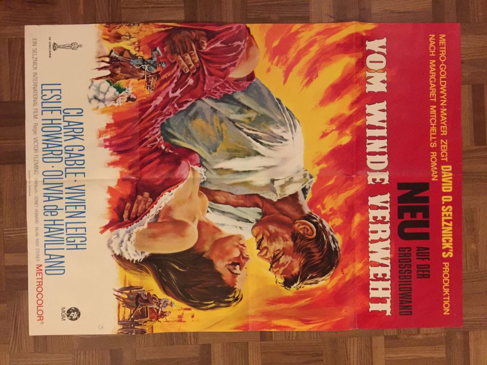 orig. Kino Film Plakat Poster VOM WINDE VERWEHT KULT MOVIE | Kaufen auf ...