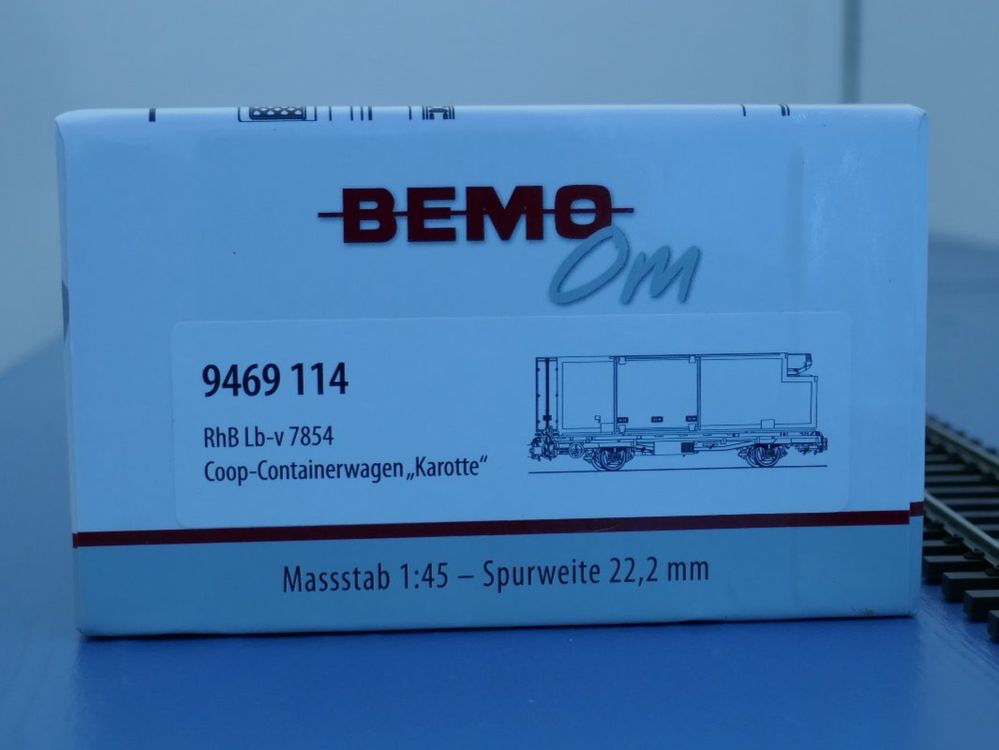 Bemo 9469 114 RhB Lb-v 7854 Coop-Container Karotte 0m 1:45 (Neu (gemäss ...