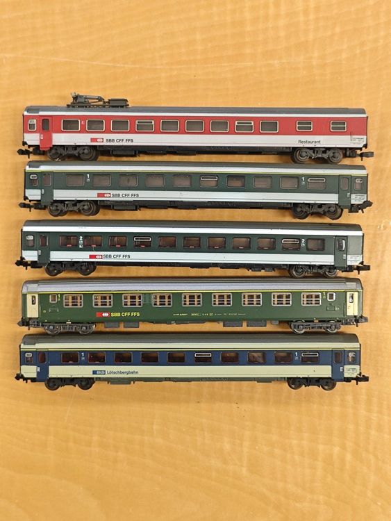 N3 Modellbahn Spur N Piccolo Mini 5x Wagen SBB + BLS Roco | Comprare su ...
