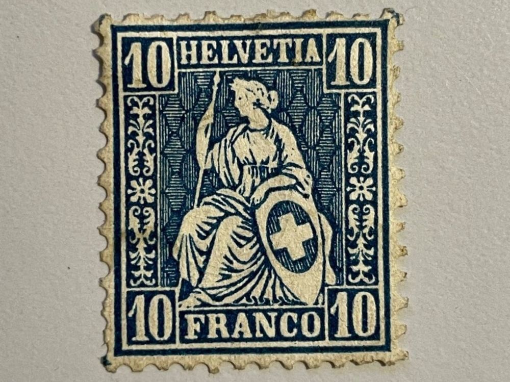 Sitzende Helvetia ZNr. 31, ungebraucht (Gebraucht) in für CHF 20 – mit ...