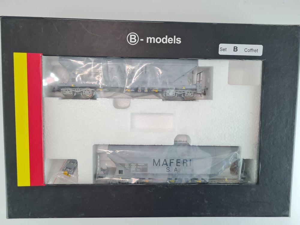 B-Models 45.301 Set mit 2 Getreidewagen MAFERI SNCB H0 1:87 (Neu ...