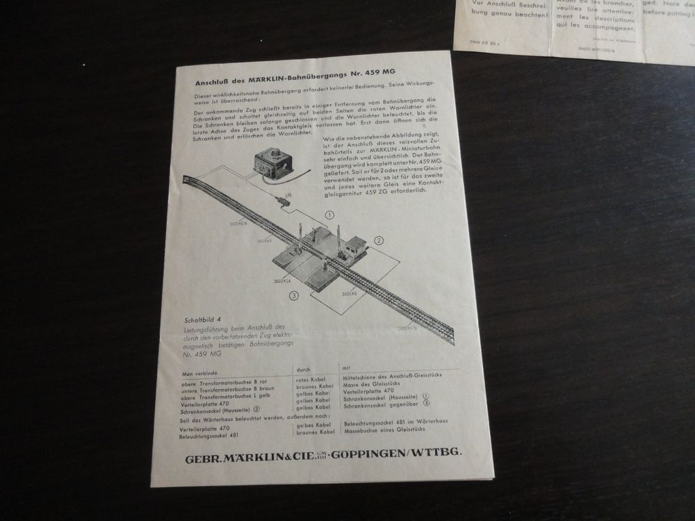 191.) Märklin – Anweisung «einpolige Anschlusssystem Spur 00 | Kaufen auf Ricardo