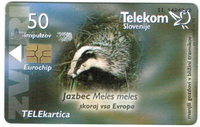 Telefonkarte Slowenien Chip-392 Dachs (Gebraucht) in Zürich für CHF 2 ...