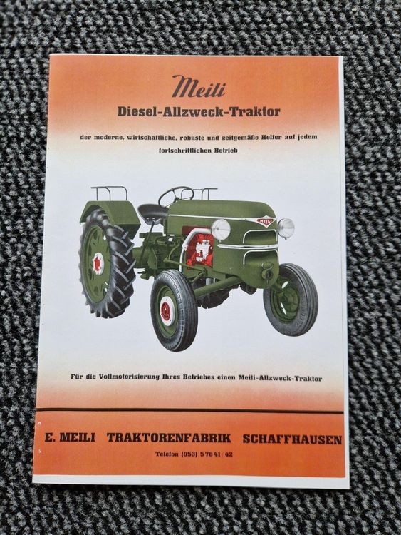Prospekt Kopie Meili Diesel Allzweck Traktor, Oldtimer | Kaufen auf Ricardo