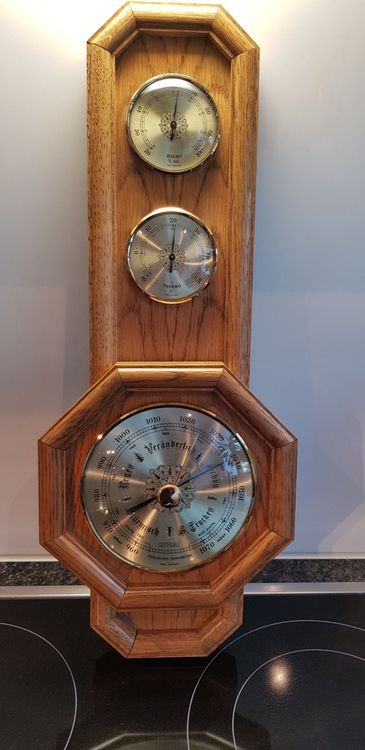 Wetterstation Barometer Thermometer rustikal antik | Kaufen auf Ricardo
