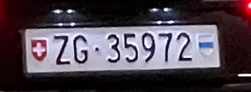 Zuger Autonummer Kennzeichen Kontrollschild Zug / ZG 35972 (Neu (gemäss Beschreibung)) in ...