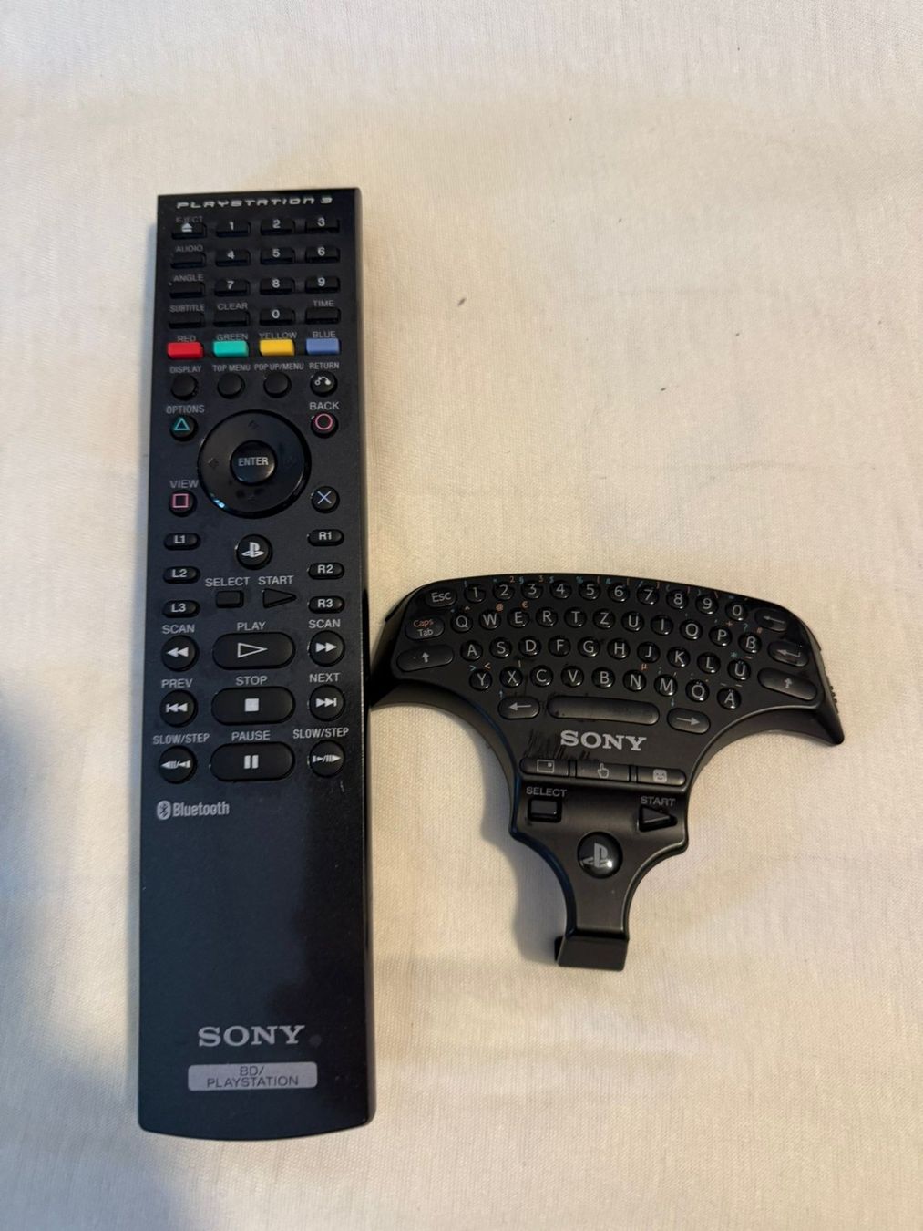 Sony PlayStation 3 Fernbedienung + Wireless Keypad für PS3 (Gebraucht ...
