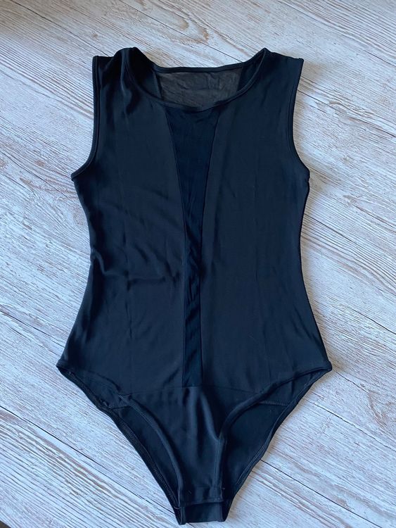 Schwarzer Body mit einem transparenten Teil Größe S | Kaufen auf Ricardo