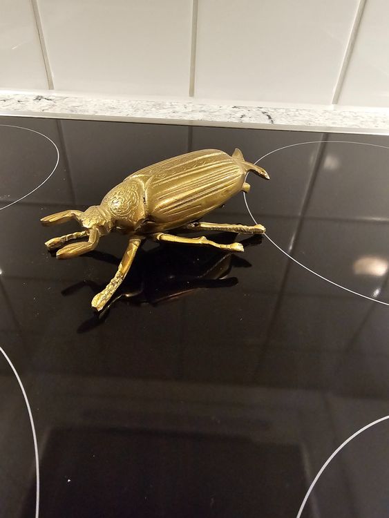 Goldener Käfer, Vintage Deko, Messing Figur, Herbst Hit! (Gebraucht) in ...