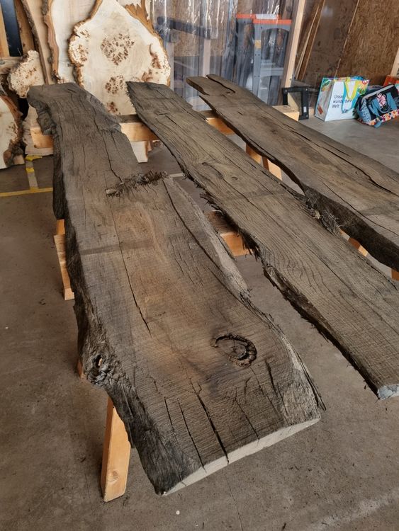 Mooreiche Bretter Unikat Edelholz Deko Tisch 3 Stk 32 mm Set (Gebraucht ...