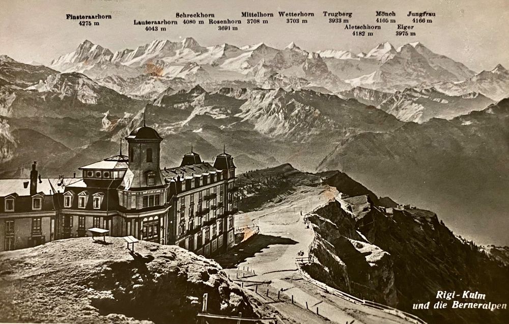1931 - Alte Foto AK Rigi Kulm mit den Berner Alpen | Kaufen auf Ricardo