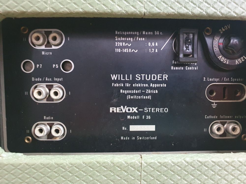 Revox F36 - Revox E36 2 Spur - Revox E36 4-Spur | Kaufen auf Ricardo