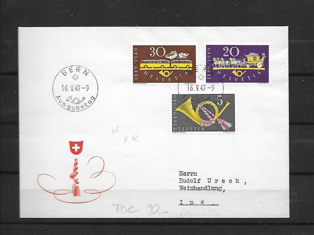 Freim. FDC 1949 Kat: CHF 90.- (Gebraucht) in Basel für CHF 5 – mit Lieferung auf Ricardo kaufen
