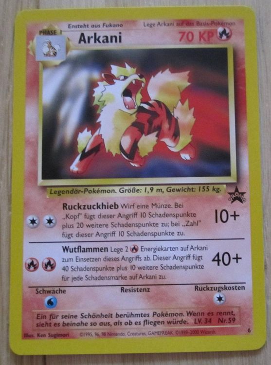 Pokémon Karte Arkani Promo Edition 6 | Kaufen auf Ricardo