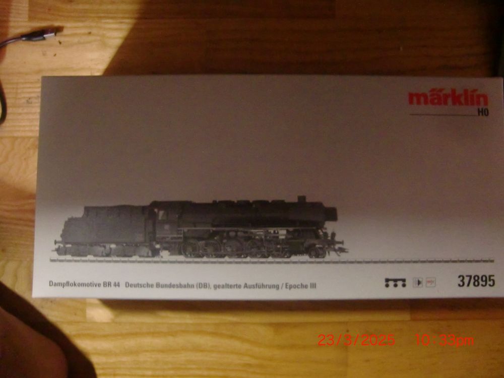 Märklin 37895 H0 AC Dampflok BR 44 390 DB, gealtert, Mfx (Neu und originalverpackt) in ...