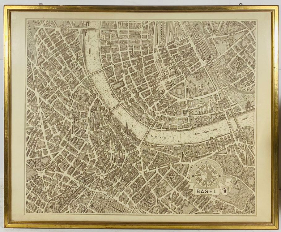 Große Landkarte aus Basel um 1955 (D'occasion) à Root pour CHF 59 ...