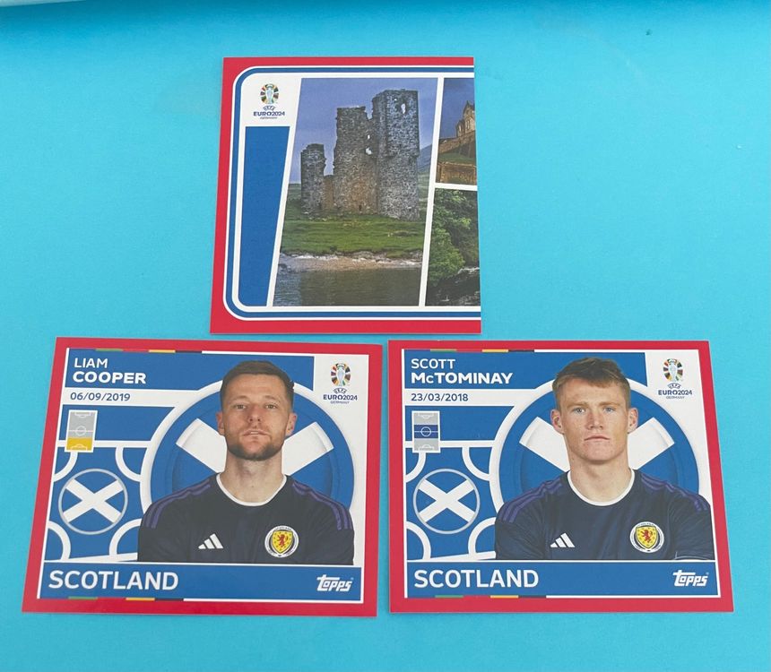 Topps Euro 2024 Sticker Schottland 3x- SCO P1, SCO 7, SCO 16 (Gebraucht ...