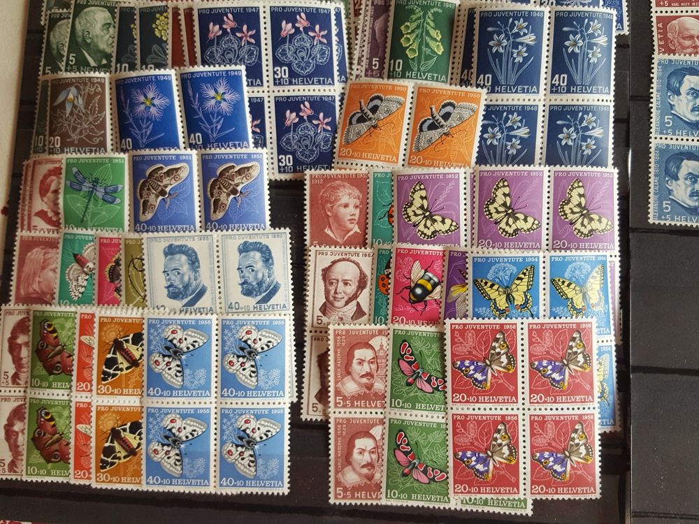 timbre Pro Juventute ** lot bloc de 4 dès le J69 SBK Fr. 650 (Neuf (Voir description)) à ...