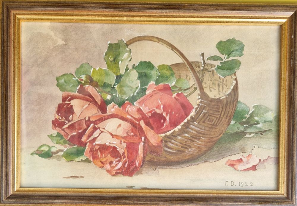 Aquarelle signée F.D 1922 | Kaufen auf Ricardo