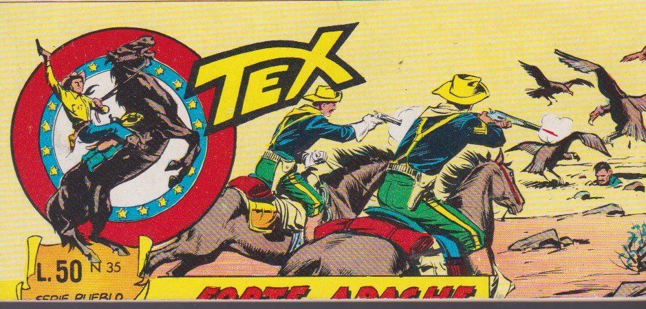 Italian comic strip TEX SERIE PUEBLO # 35 1965 FORT APACHE (Gebraucht ...