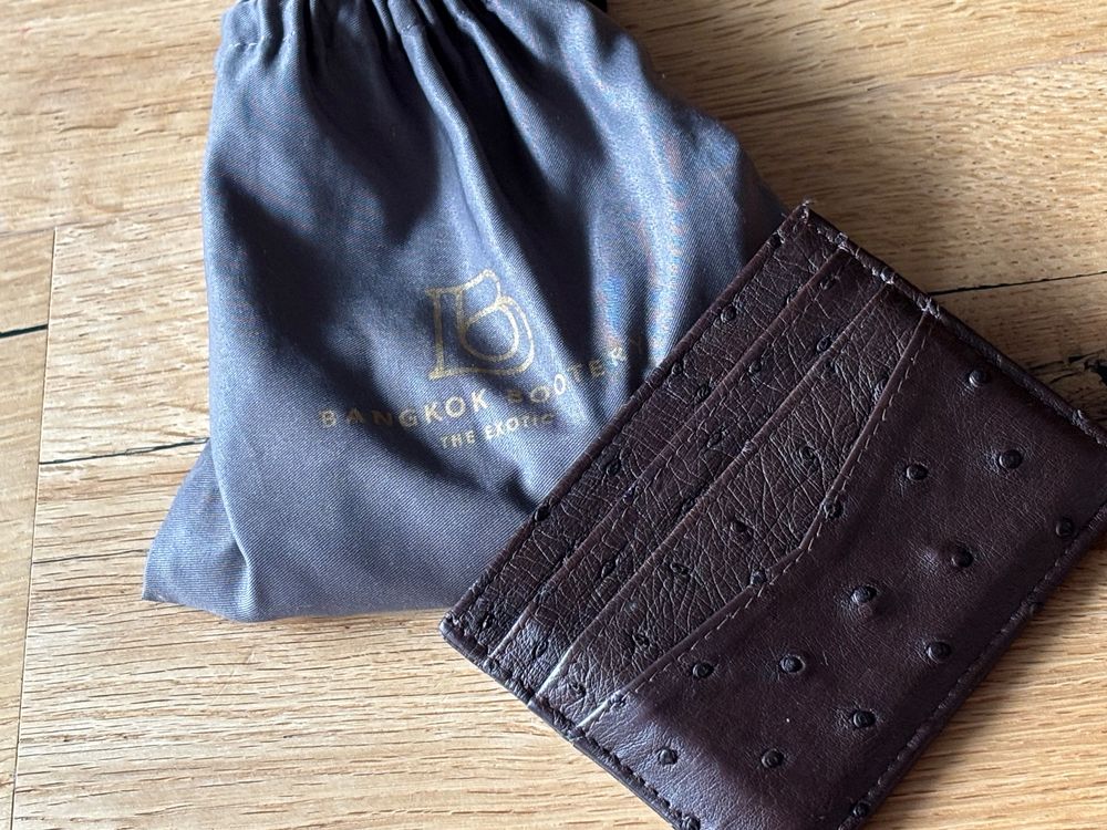 Original Bangkok Bootery Cardholder V Cards Wallet (Ostrich) (Neu ...