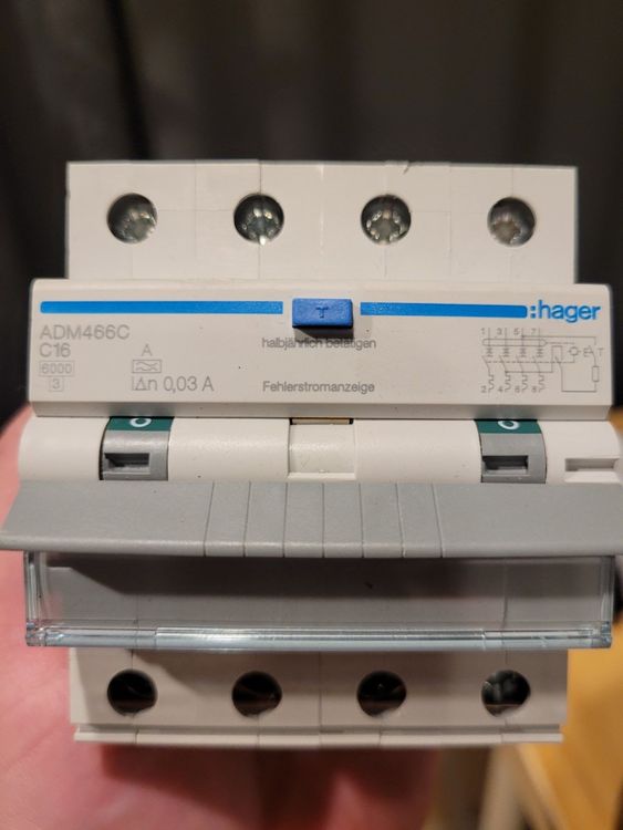 2x Hager FI/LS 3P 16A C 30mA Typ A (Gebraucht) in neuhausen für CHF 111 ...
