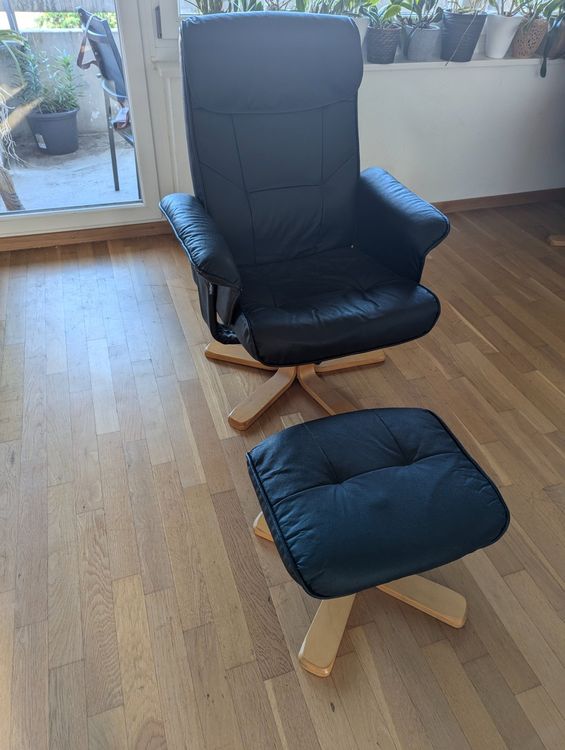 Eleganter, bequemer Relaxsessel mit Fussteil | Kaufen auf Ricardo