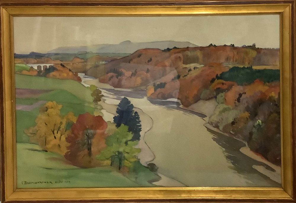 Christian Baumgartner: Aquarell vom Wohlensee 1909, signiert | Kaufen auf Ricardo