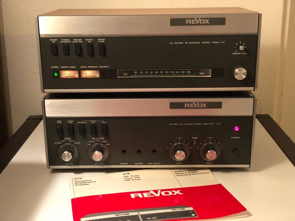 Revox Tuner A76 und Verstärker A78 (Gebraucht) in Zürich für CHF 150 – nur Abholung auf Ricardo ...