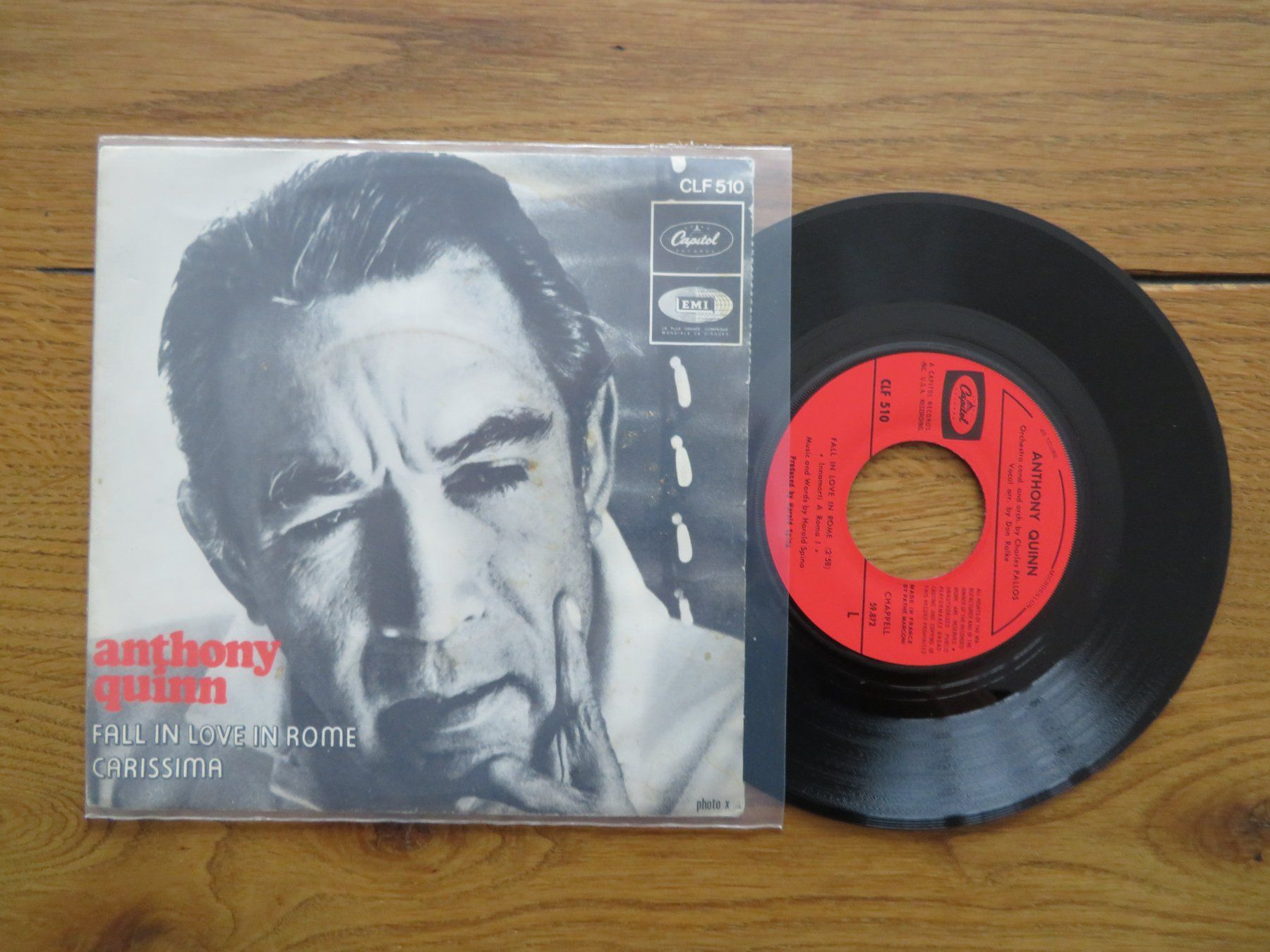 Anthony Quinn - Fall In Love In Rome Single Schallplatte (Neu (gemäss ...