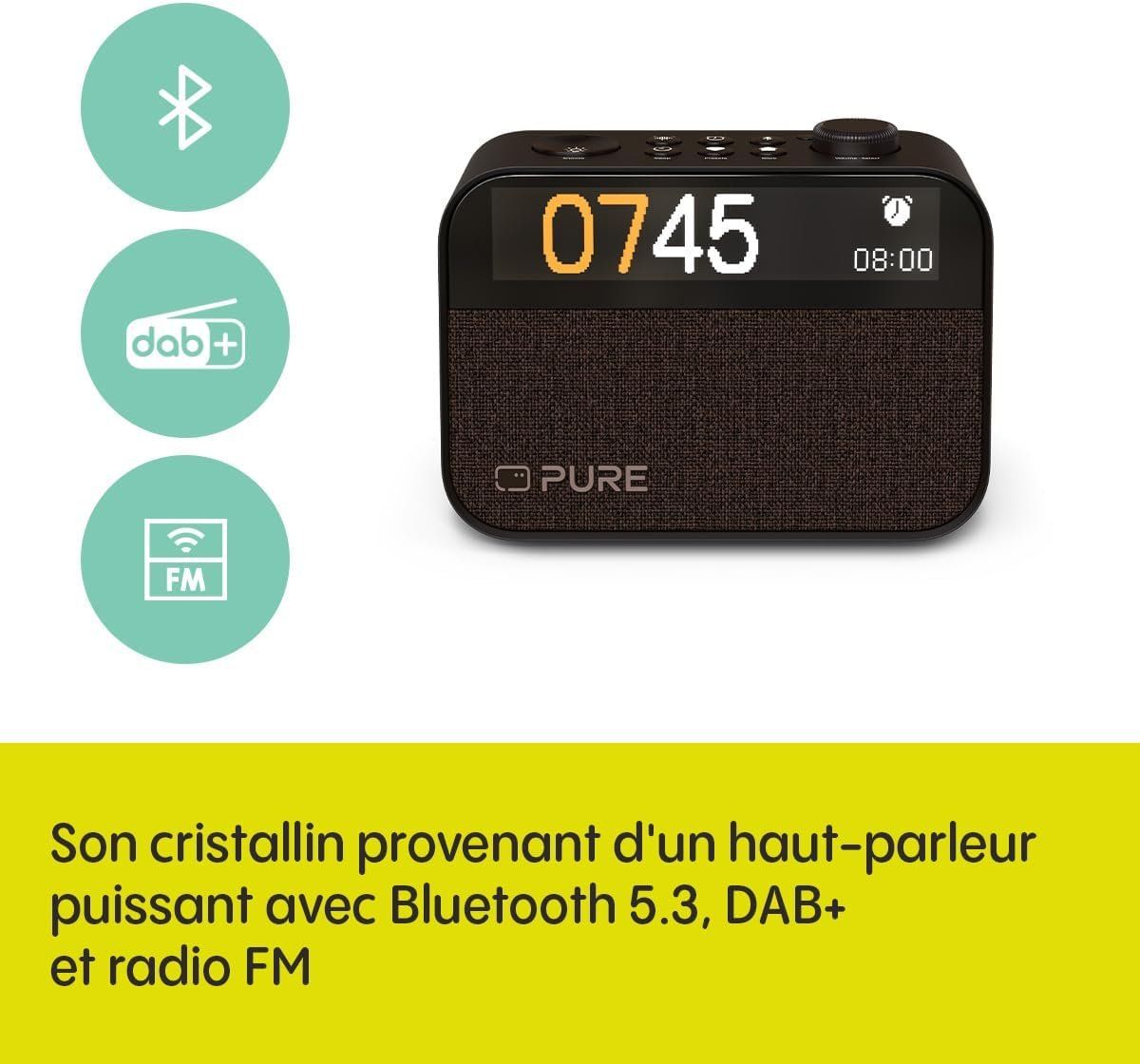PURE moment black coffee radio-réveil DAB NEUF (Neuf avec emballage d ...