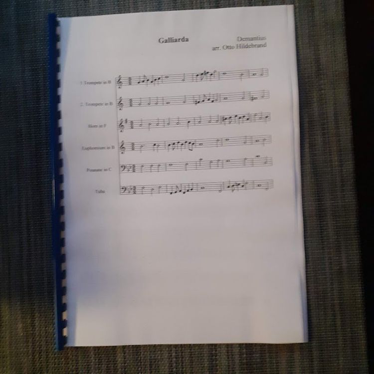 Noten Galliarda für Brass-Sextett von Demantius (Gebraucht) in Riehen ...