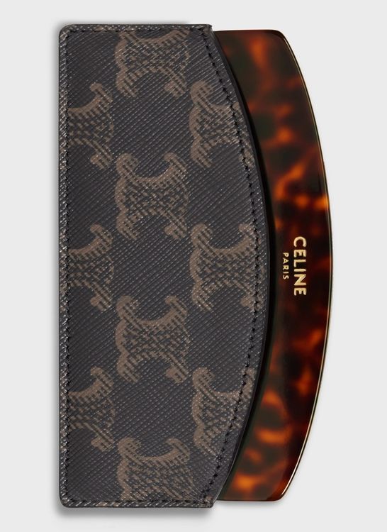 CELINE HAARKAMM / HAIR COMB WITH CASE IN TRIOMPHE CANVAS (Neu und ...