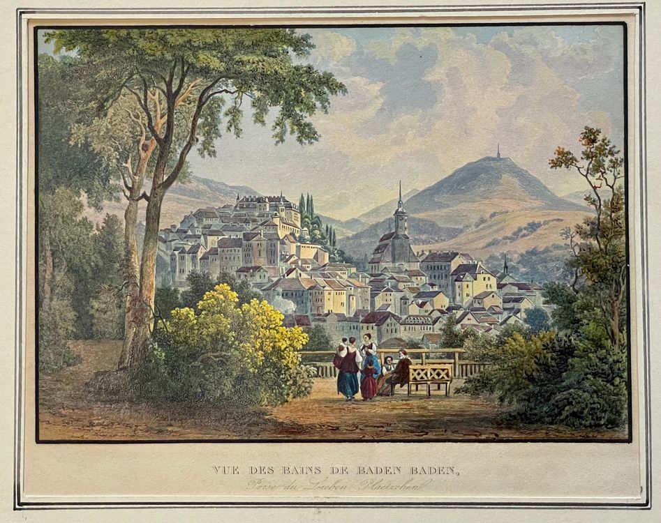 Aquatinta - Vue de Bains de Baden - Louis Bleuler | Kaufen auf Ricardo