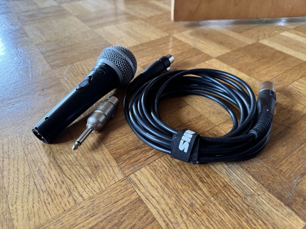 SHURE Mikrofon PG58 mit Kabel und Adapter XLR Klinke (Gebraucht) in Winterthur für CHF 51 – mit ...