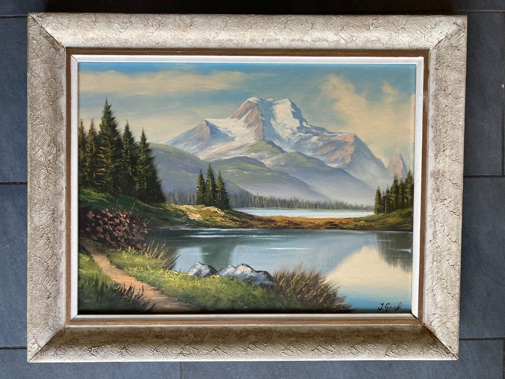 GEMÄLDE LANDSCHAFT auf Leinwand sign. J.Graf 74 x 58 cm (Gebraucht) in Subingen für CHF 79 – nur ...