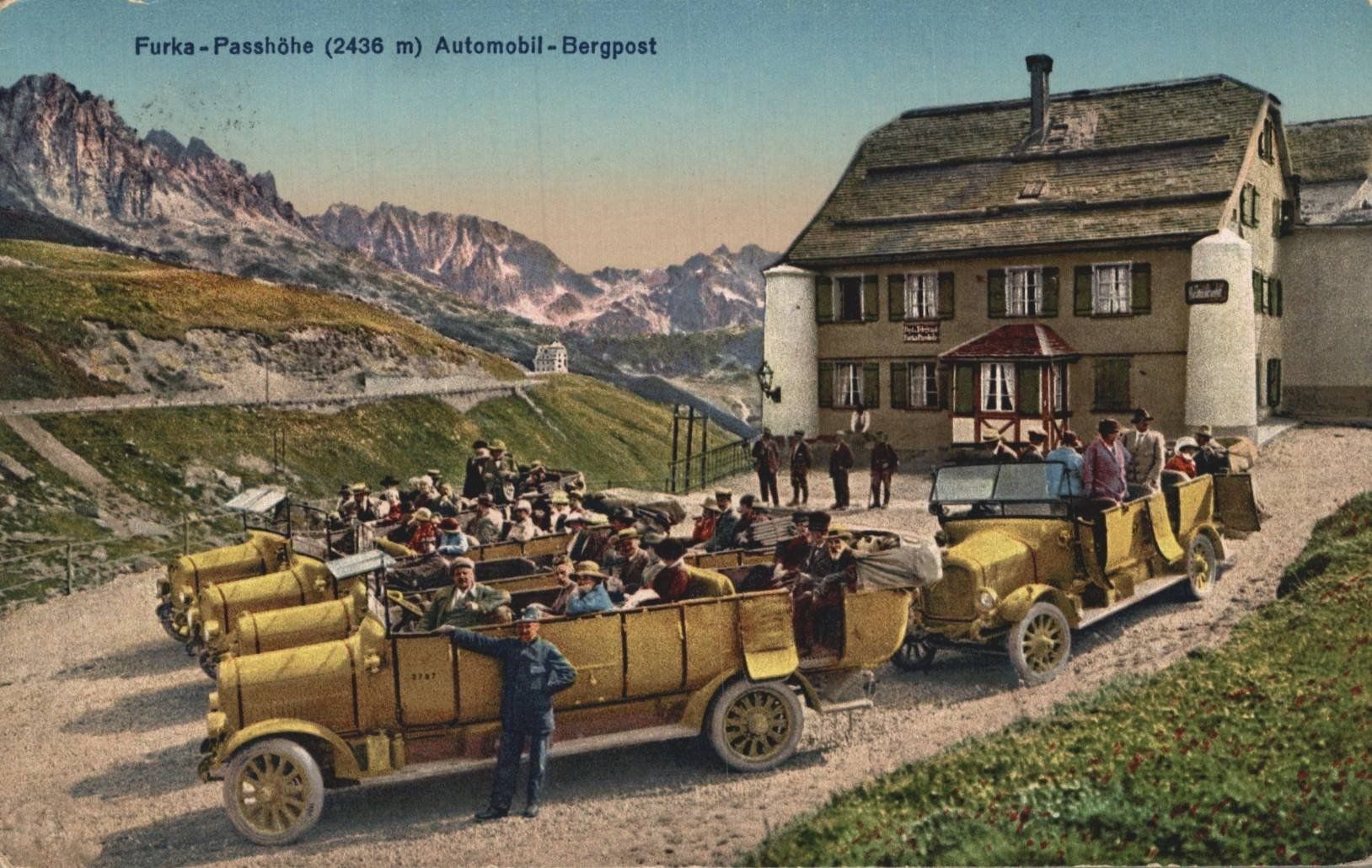 Postauto Furka-Pass Hotel Furkablick 1930 Automobil Bergpost (Gebraucht ...
