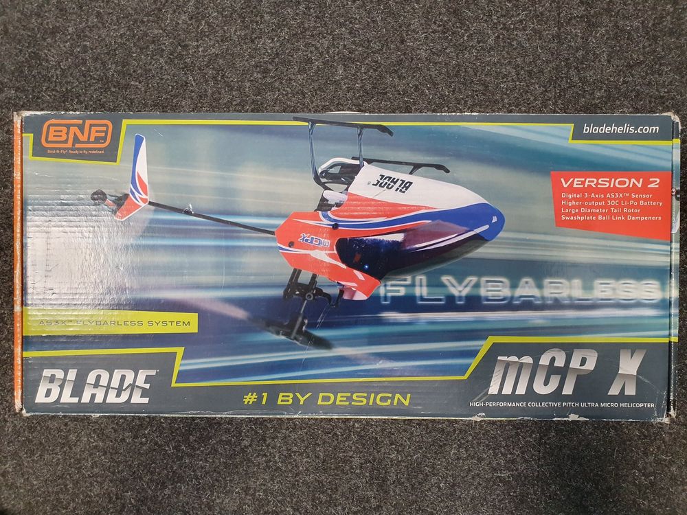 Blade mCP X V2 BNF Micro 3D Heli 245mm Rotor inkl. 6 Akkus (Gebraucht ...